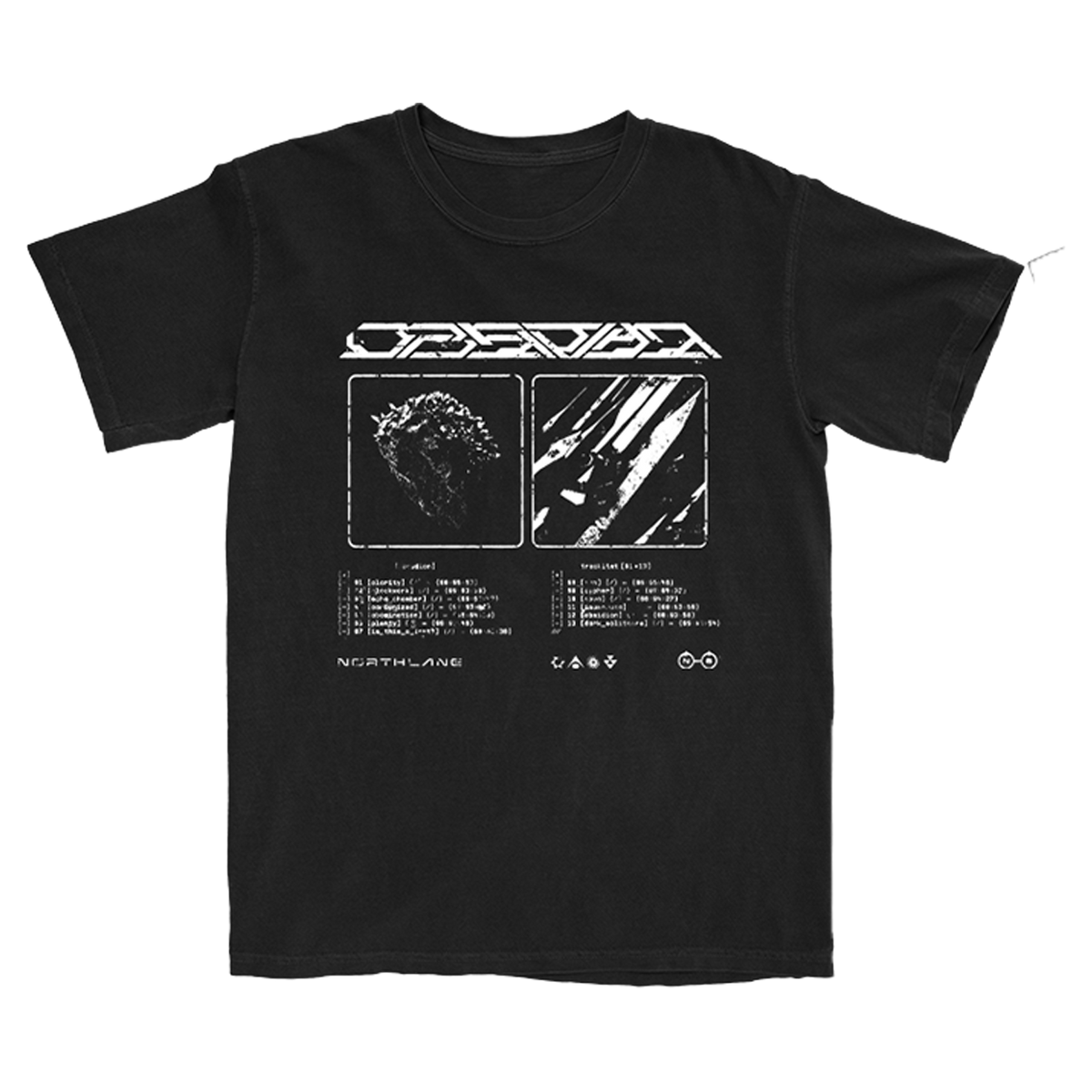 Northlane "Tracklist" Black T-Shirt – Imprint Merch