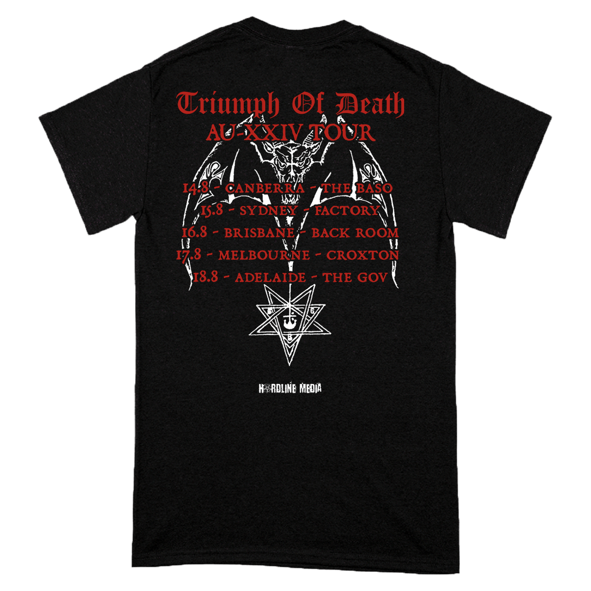 Hellhammer / Triumph Of Death - "Australian Raids" T-Shirt – Imprint Merch