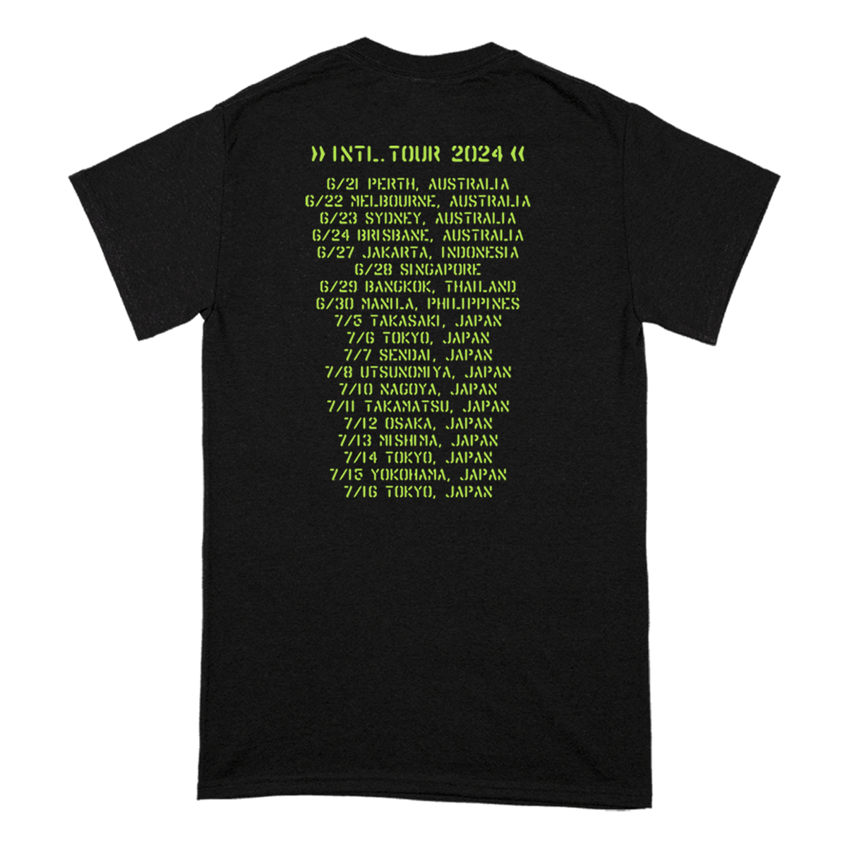 Narrow Head - "Intl. Tour 2024" T-Shirt – Imprint Merch