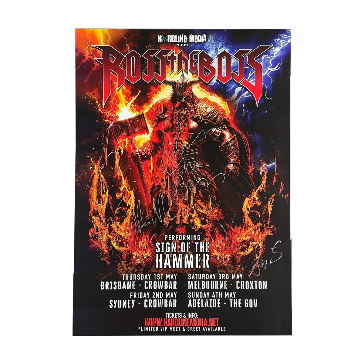 Ross The Boss "Sign Of The Hammer" Signed Poster – Imprint Merch