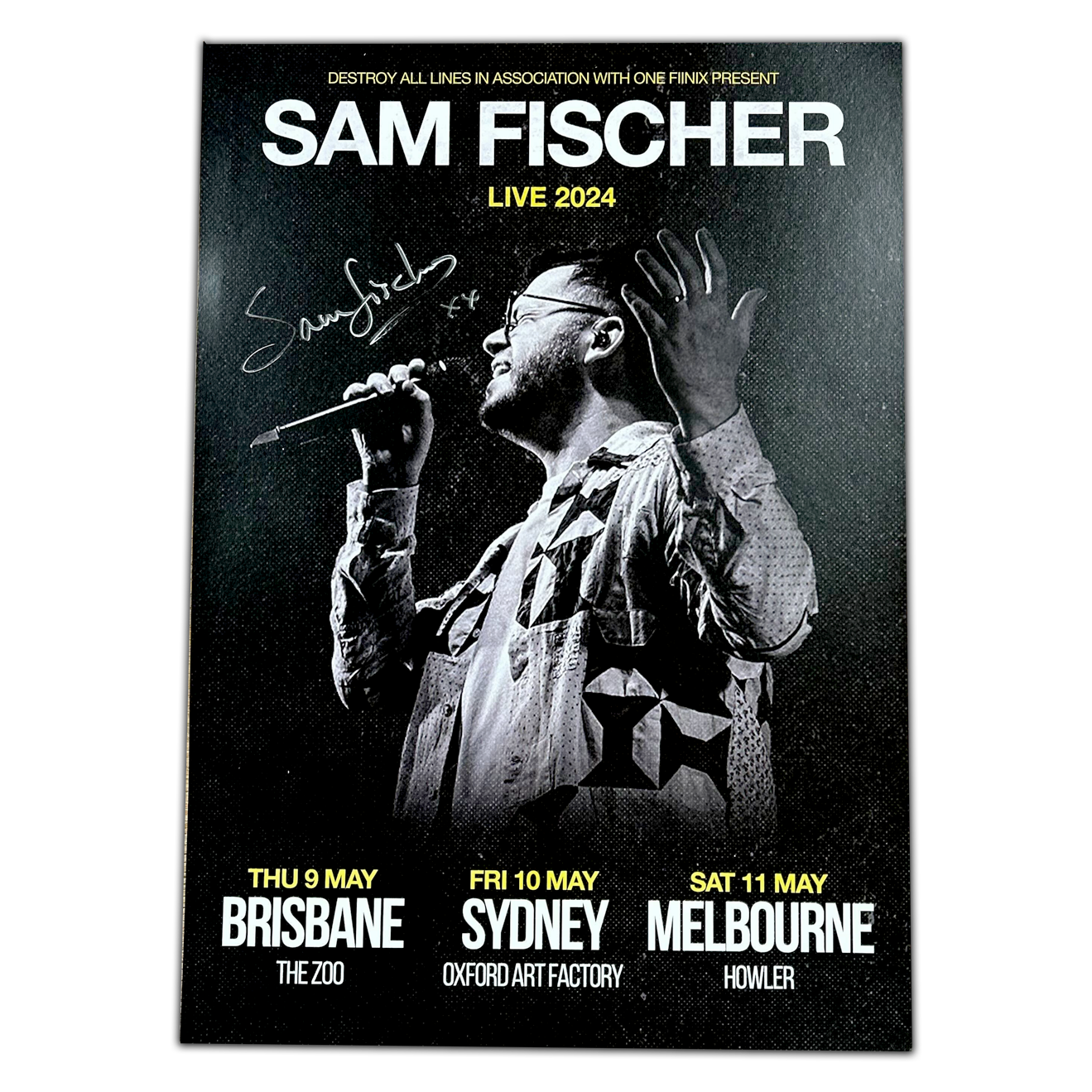 Sam Fischer - "Aus Tour 2024" Signed Poster – Imprint Merch